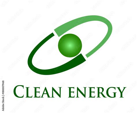 Simple Clean Energy Logo Shape Of Planet Light And Dark Green Color