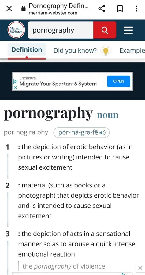 X Pornography Defin