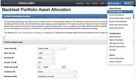 Backtesting Portfolio Asset Allocation Smzwl