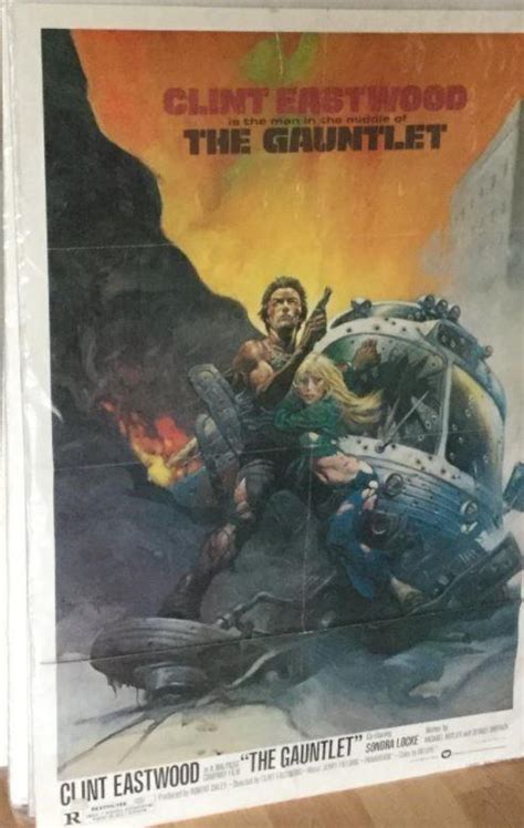 Frank Frazetta The Gauntlet One Sheet Poster Clint Eastwood Original