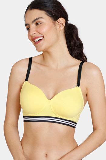 Buy Zivame Beautiful Basics Padded Non Wired 34th Coverage T Shirt Bra