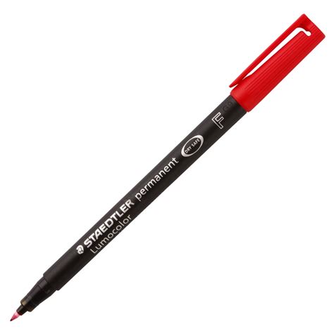 Staedtler ปากกาเขียนแผ่นใสลบไม่ได้ 0 6 มม รุ่น 318 2 สีแดง Shopee