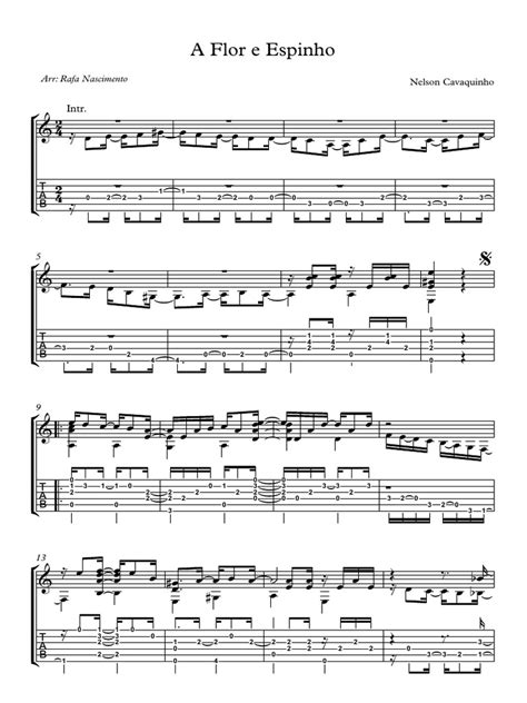 A Flor E Espinho Tab Revisado Partitura Completa Pdf Échecs