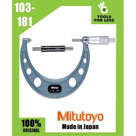 Authentic Mitutoyo Outside Micrometer 4 To 5 Inches Model 103 181