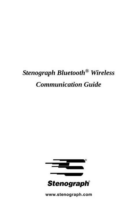 Pdf Stenograph Bluetooth Wireless Communication Guide Dokumentips Pdf Stenograph Bluetooth Wireless Communication Guide Dokumentips