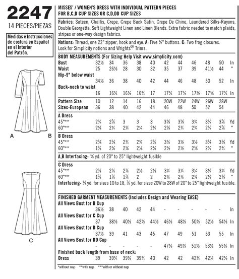 Simplicity Pattern 2247 Womens And Plus Size Amazing Fit Dresses