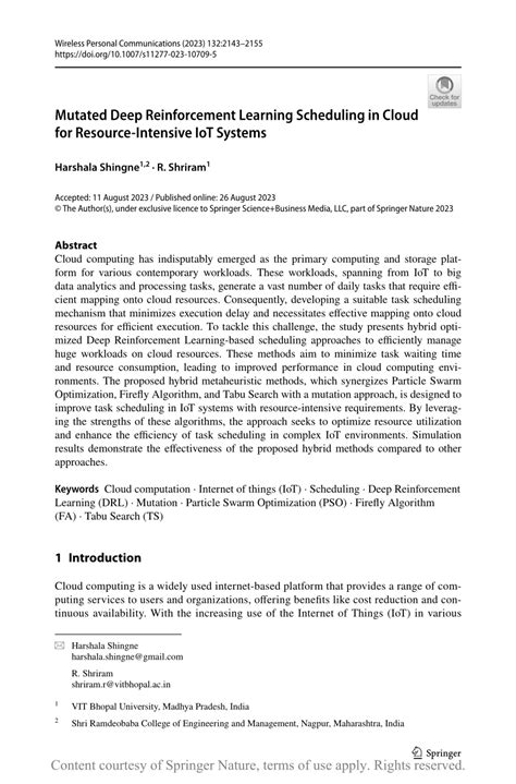 Mutated Deep Reinforcement Learning Scheduling In Cloud For Resource