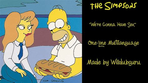 The Simpsons We Re Gonna Have Sex One Line Multilanguage HD YouTube