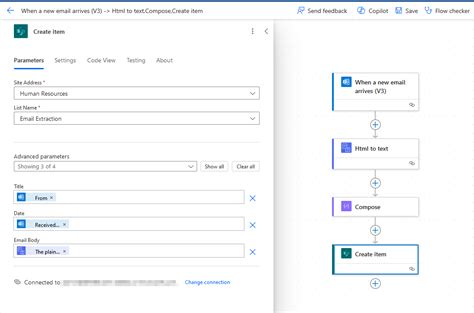 how to extract email data and send to sharepoint list 2025