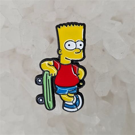 Skateboard Bart Skater Simpson 90s Cartoon Tv Enamel Pins Hat Pins Lap