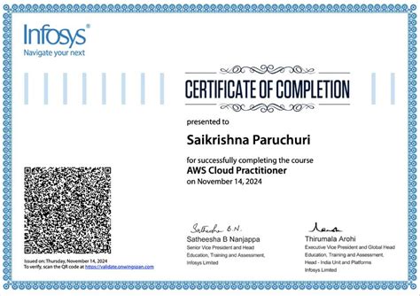 Saikrishna Paruchuri On Linkedin Infosys Aws Cloud Awsservices