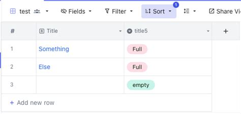 Bug Data Display Issue When Sorting Lines With Empty Fields Issue
