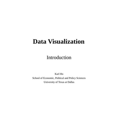 Data Visualization Introduction