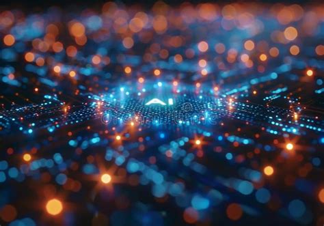 Digital Abstract World Technology With Connection Network Artificial Intelligence Stock