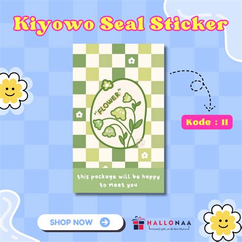 Jual Kiyowo Seal Sticker Aesthetic Stiker Online Shop Sticker