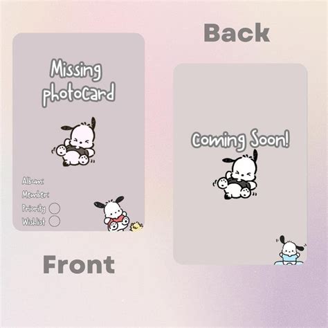 Kpop Missing Photocard Binder Fillerplaceholder Cute Design Digital
