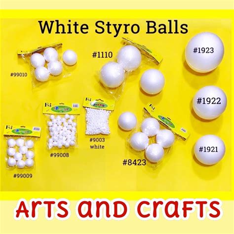 Fsi Styro Balls White Arts And Crafts Different Sizes Per Pack