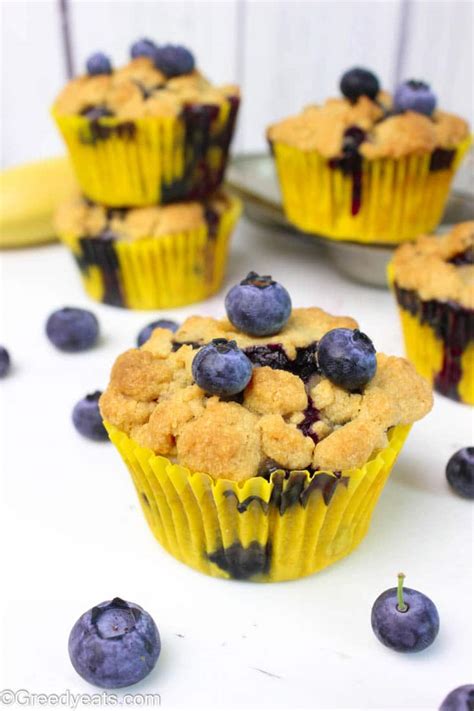 Banana Blueberry Muffin Recipe With Cinnamon Crumb