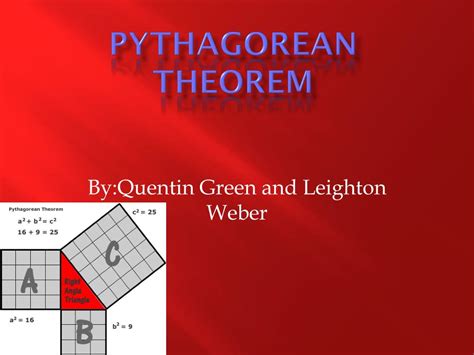 PPT Pythagorean Theorem PowerPoint Presentation Free Download ID