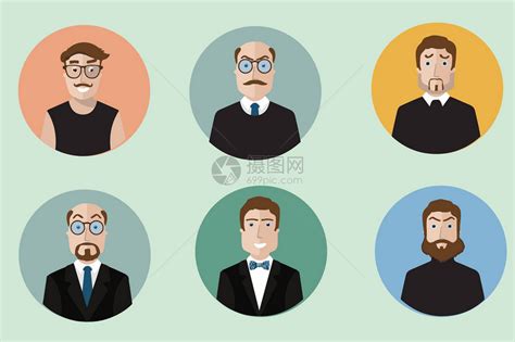 商务人物头像图标插画图片下载 正版图片400153046 摄图网
