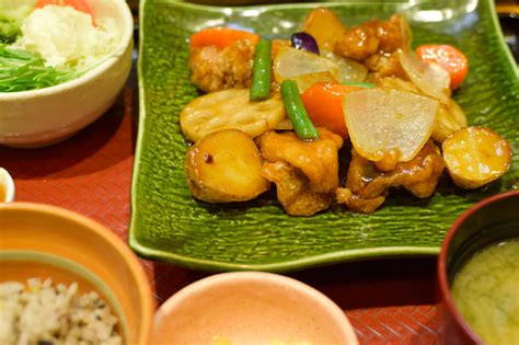 鶏と野菜の黒酢あん定食 By 501 （id：8479702） 写真共有サイトphotohito