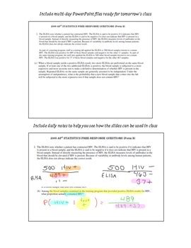 AP Statistics Stats Probability Unit COMPLETE Handouts Tests Keys Notes