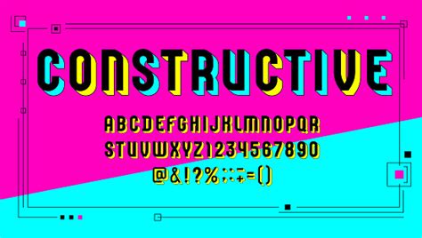 建設的なフォントトレンディな3dアルファベットサンセリフ現代の凝縮された文字と数字プリントポスターチラシバナー招待状などのベクトル