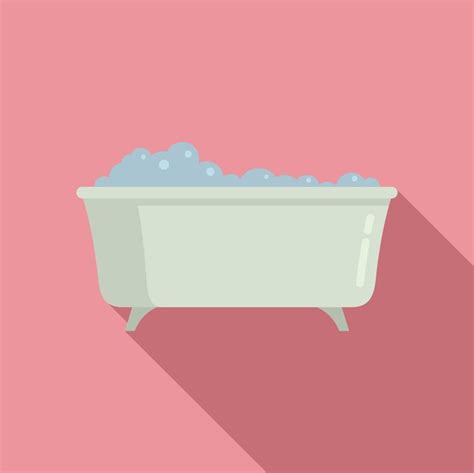 Icono De Bañera Ilustración Plana Del Icono De Vector De Bañera Para