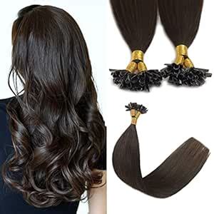 Sindra Keratin U Tip Hair Darkest Brown 14 Inch 50 Strand