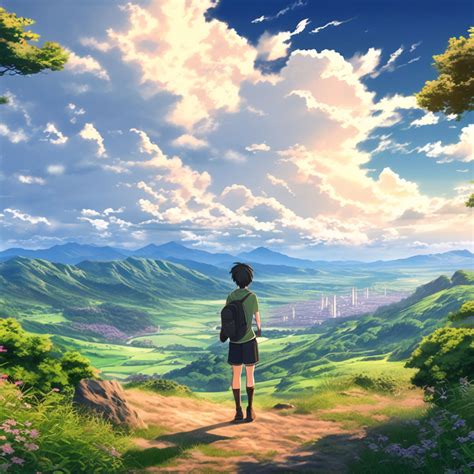 Best Handsome Anime Picture With Beautiful Scenery In The Ba By