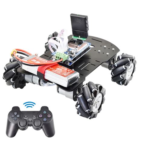 원쁠딜 아두이노 Mega2560 Diy Stem 장난감용 Rc 메카넘 휠 로봇 자동차 섀시 12v 인코더 모터 포함 Ps2