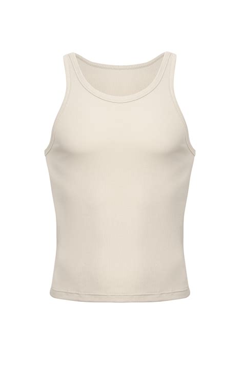 Cotton Rib Crop Tank Sand Mens Underwear Coyote Jocks