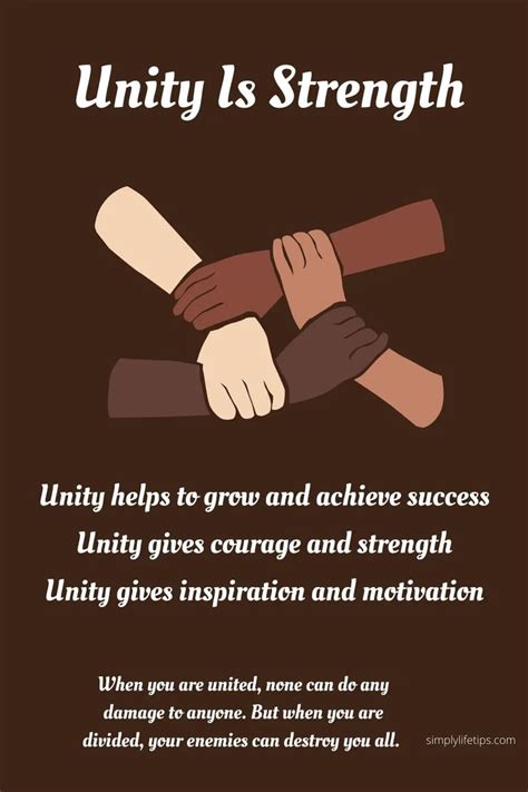 Unity Is Strength The Power Of Togetherness Simply Life Tips Unity Bad Friends Classroom