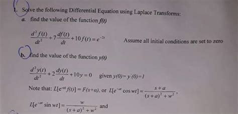 Solved Solve The Following Differential Equation Using Chegg