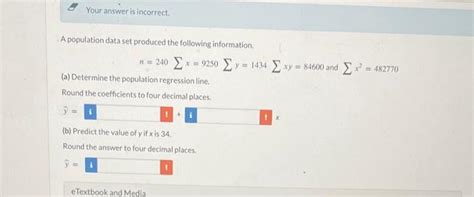 Solved A Population Data Set Produced The Following Chegg