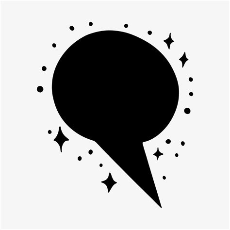 Speech Bubble Sparkling Stars Illustration Free Photo Illustration