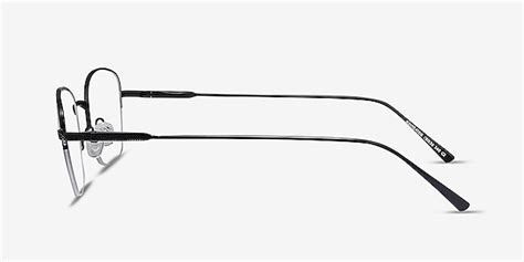 Navigator Rectangle Black Semi Rimless Eyeglasses Eyebuydirect Canada