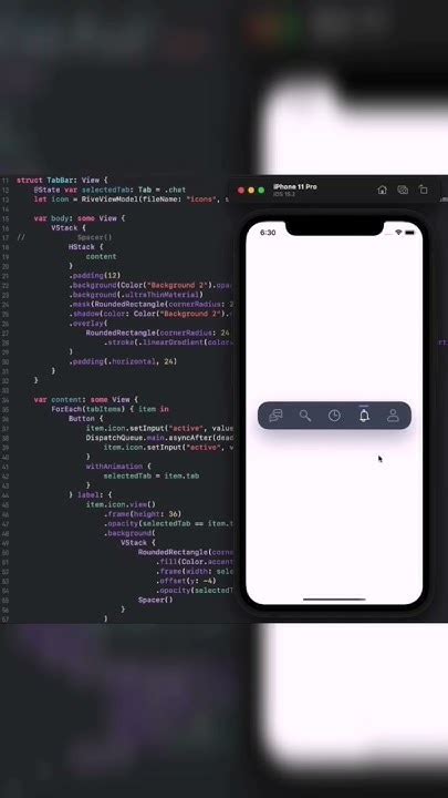 📱animated Tab Bar 💫 Coding Iosapp Swiftui Xcode 100daysofswiftui Hacking Ios Youtube