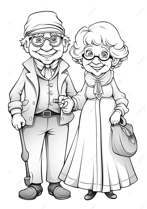 Dibujos De Personas Mayores Para Colorear Vsun