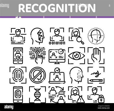 Recognition Collection Elements Icons Set Vector Stock Vector Image And Art Alamy