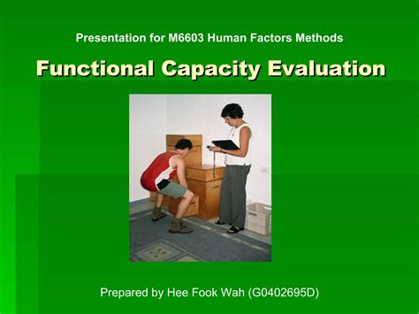 Functional Capacity Evaluation Ppt Resume Writing And Advice Job