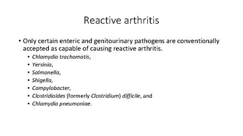 Reactive Arthritis Reactive Arthritis Is A Rare Disease
