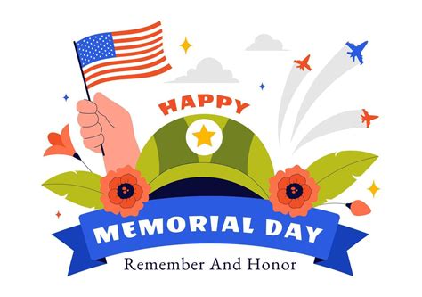 Patriotic Memorial Day Artwork Featuring American Flag And Soldier