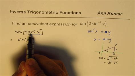 How To Find Equivalent Expression For Trigonometric Inverse Composite