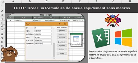 Créer Un Formulaire Simple Et Sans Macros En 1 Clic