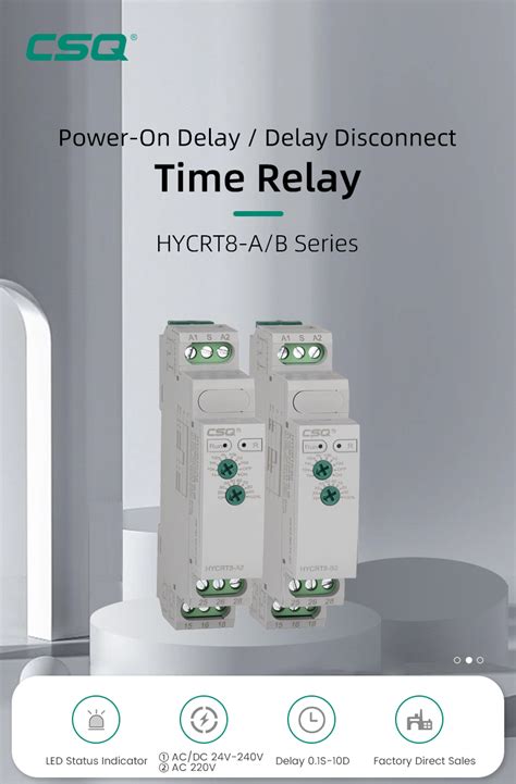 csq relé de hycrt8 a1 de 24v temporizador de retardo de tiempo control