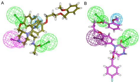 Pharmacophore Mapping A Mapping Of The Most Active Compound 1 In The