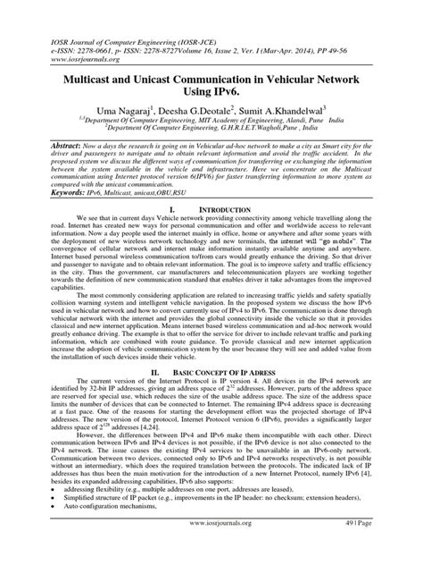 pdf multicast and unicast communication in vehicular network using
