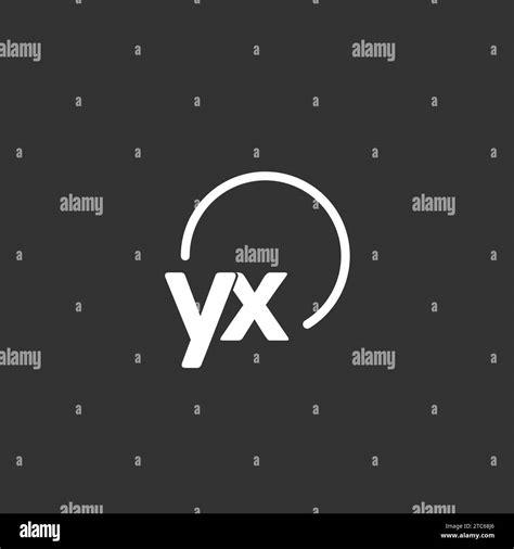 YX initial logo with rounded circle vector graphic Stock Vector Image ...