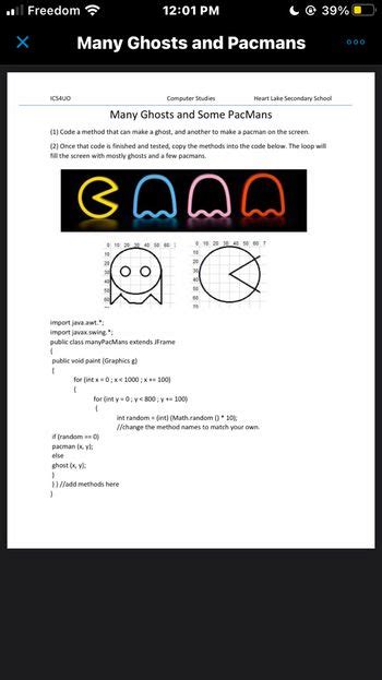 Answered Many Ghosts And Some PacMans 1 Code A Method That Can Make